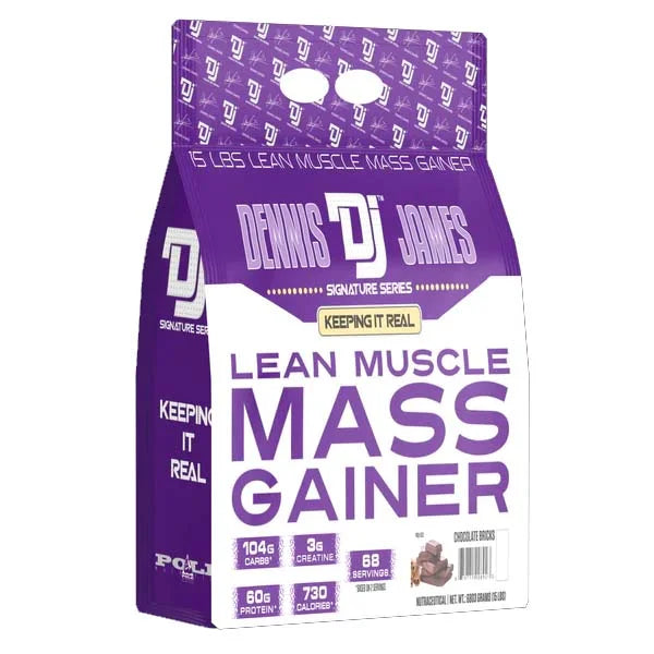 Dennis James-Lean Muscle Mass Gainer Bag 15 Lb-Chocolate Flavour-6.8kg ...